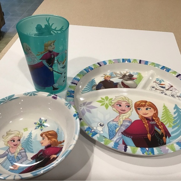 Zak! | Dining | Disney Frozen Dinnerware Set Blue And White | Poshmark